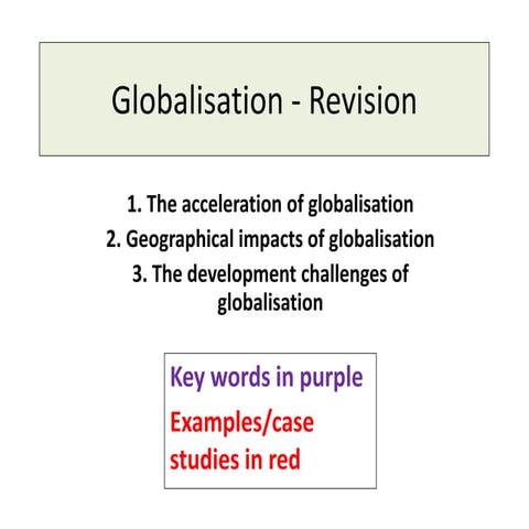 Globalisation Revision | PPT