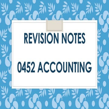 4AC1 Accounting Edexcel Revision Notes for Intensive | PDF