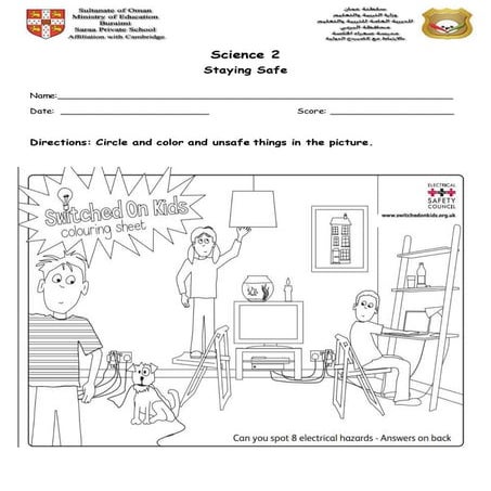 Staying safe worksheet | DOCX