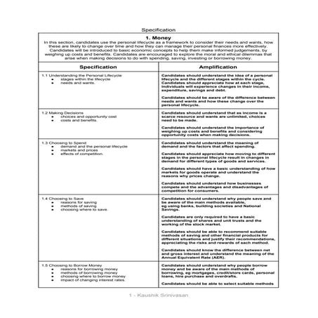 AQA GCSE Economics Revision unit - 11 | PDF