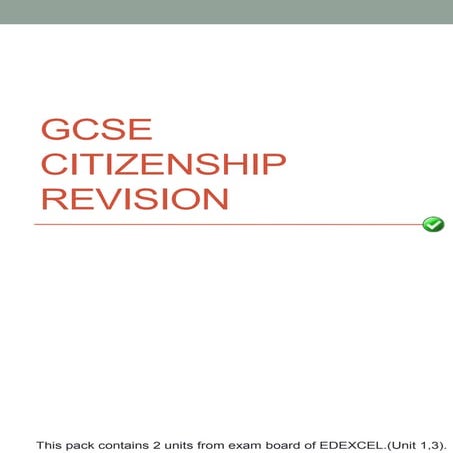 Citizenship Revision unit 1 and unt 3 | PPTX