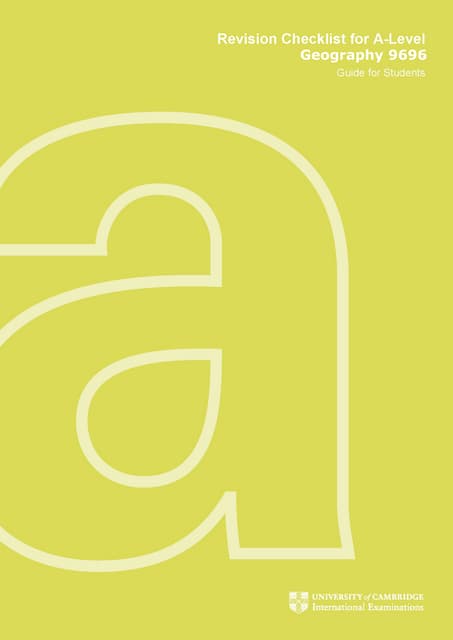 Geography Revision Pack AQA/Edexcel | PPT | Geology | Science