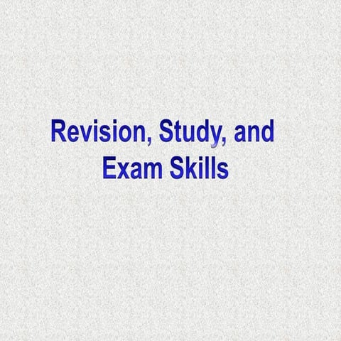 Revision & Exam Skills | PPT