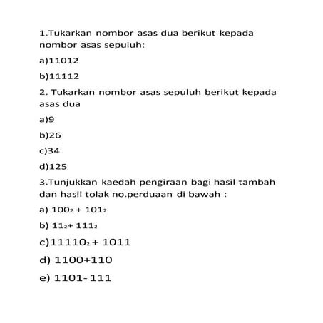ulangkaji Asas Sains Komputer Tingkatan 1 | DOCX