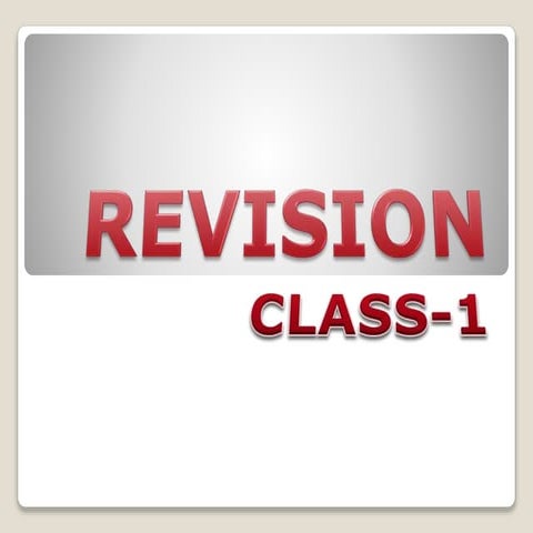 Revision for class 1 of computer | PPSX