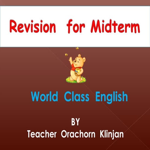 Revision for midterm | PPT