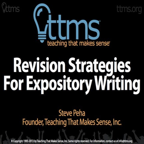 Revision in expository writing 2013 09-30 | PPT