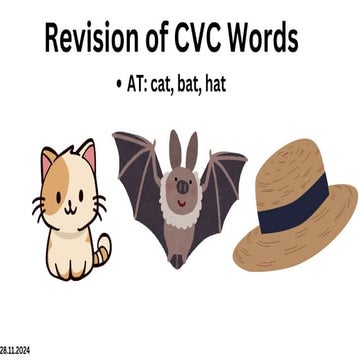Revision of CVC Words presentation for kids | PDF