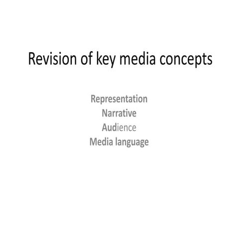 Revision of key media concepts | PPT