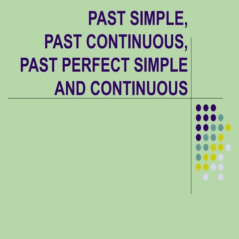 A revision of grammar points about the past tenses in English | PPT