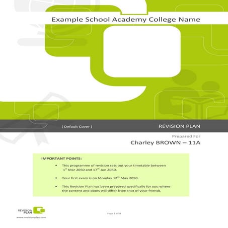 RevisionPlan Example | PDF