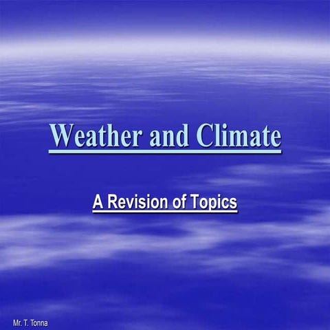 Lesson 6: Weather and Climate Topic Revision | PPTX