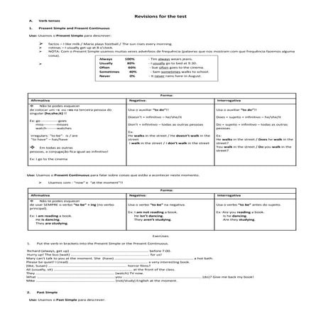 F2F: Present Simple | PDF