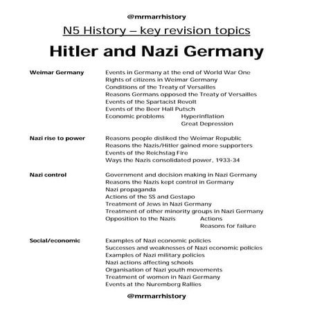 Example National 5 History questions - Comparison | PDF