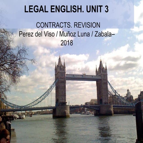 Revision unit 3 contract law- Legal English | PPTX