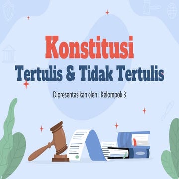 PPT Konstitusi Tertulis & Tidak Tertulis | PPTX