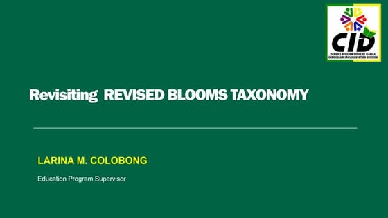 Revised blooms taxonomy action verbs | PDF