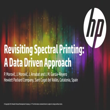 Revisiting spectral printing: A data-driven approach | PDF | Technology & Computing