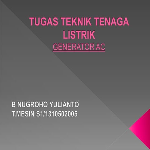 B Nugroho Y 1310502005 ttl generator ac | PPTX