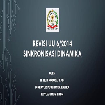 Pandangan Revisi UU 6 2014 Forum Sekdes | PDF