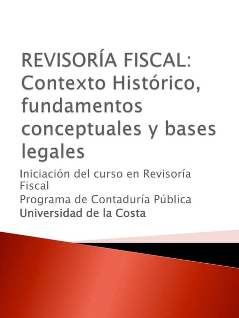 Revisoría Fiscal Inicial Pdf