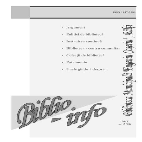 Biblio-info nr. 2(28) | PDF