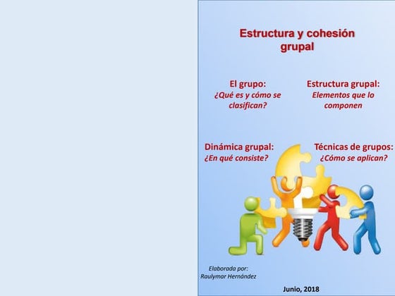 Estructura grupal; elementos: Roles, estatus, normas, comunicación. | PPT