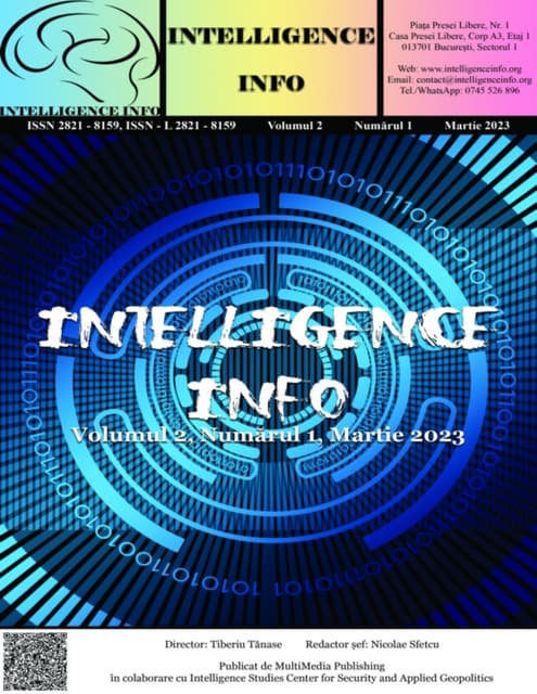 Intelligence Info, Volumul 2, Numărul 1, Martie 2023 - Rezumate | PDF Intelligence Info, Volumul 2, Numărul 1, Martie 2023 - Rezumate | PDF