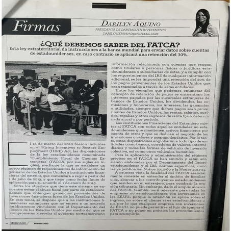 Revista First Class, edición No. 60 Entrevista a Darilyn Aquino | PDF