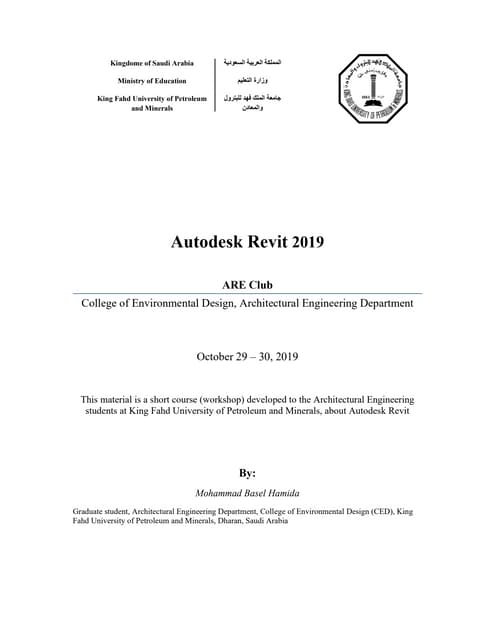 Presentation on Revit Architecture | PDF