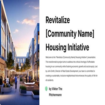 Revitalize Community Name Housing Initiative pitch deck template by ...