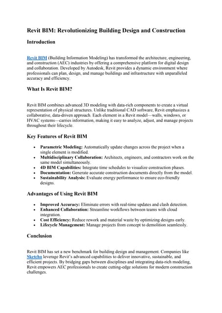 Revit introduction class | PPT