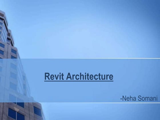 Revit Basic Introduction Ppt