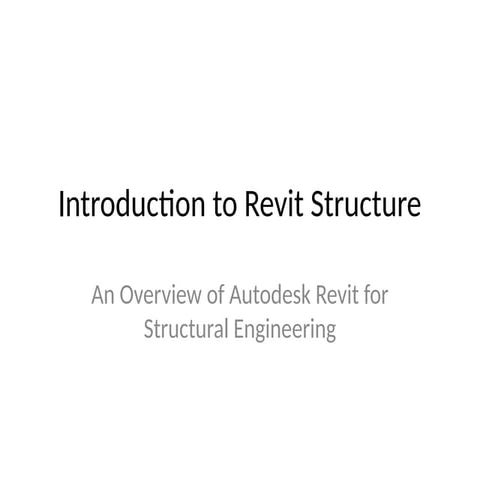 Revit Structure Presentation Pptxيتيبننبنبنبنبنبنب Pptx