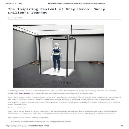 The Inspiring Revival of Grey Heron: Garry Dhillon’s Journey | PDF