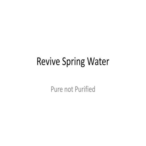 Revive Spring Water Power Point | PPT