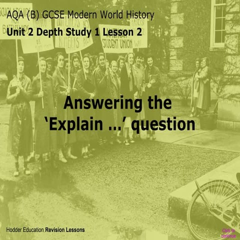 How to answer the 6 mark explain question | PPT