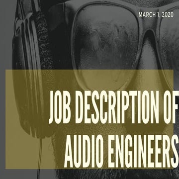 Audio engineer | PPT