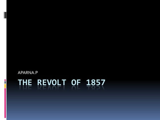 Revolt of 1857 | PPT