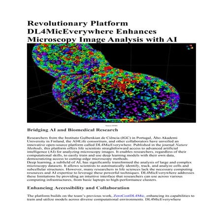 DL4MicEverywhere: Revolutionizing Microscopy Image Analysis with Open-Source AI | The ...