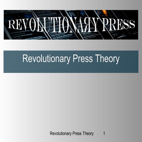 Revolutionary press | PPT