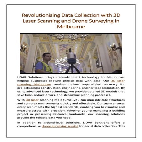 Revolutionising Data Collection With 3d Laser Scanning And Drone