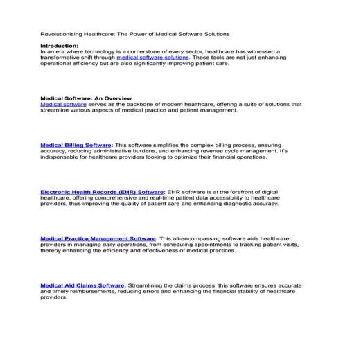 Revolutionising Healthcare_ The Power of Medical Software Solutions.pdf