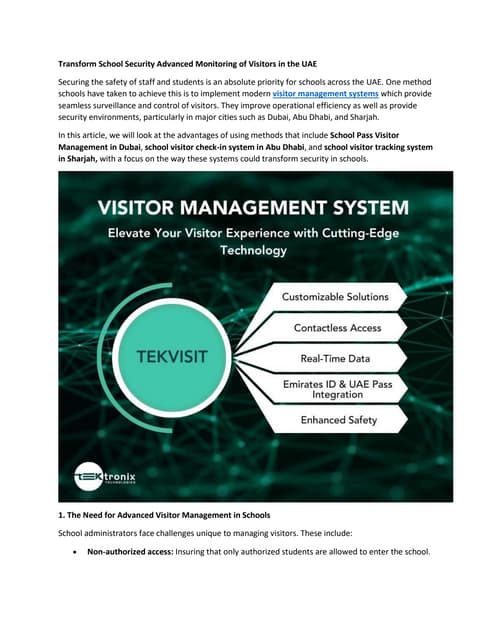 Visitor Management for Schools | PDF
