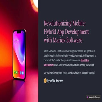Build Powerful Cross-Platform with Hybrid App Development | PDF