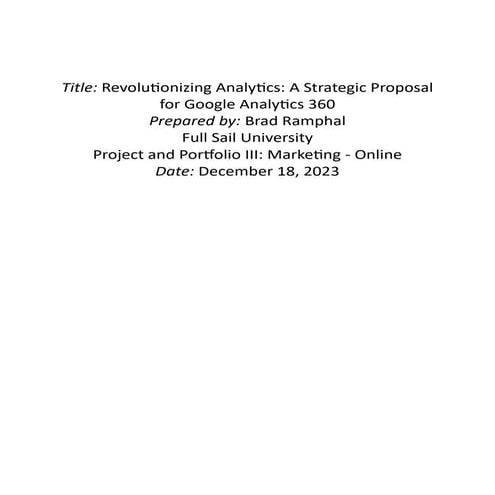 Revolutionizing Analytics- A Strategic Proposal for Google Analytics ...