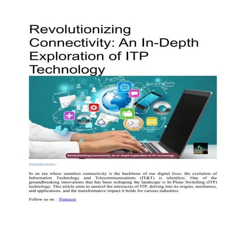Revolutionizing Connectivity: An In-Depth Exploration of ITP Technology ...