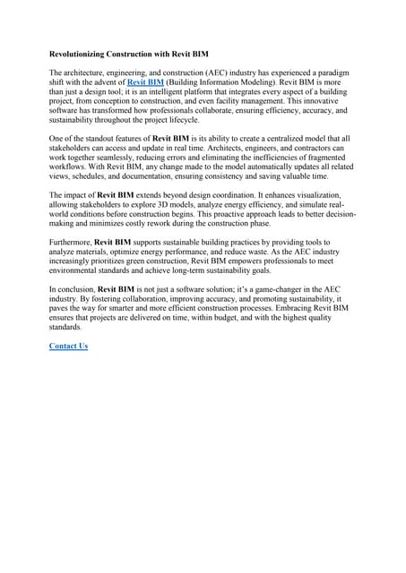 Revit Bim Coordination Streamlining Collaboration And Efficiency Ppt