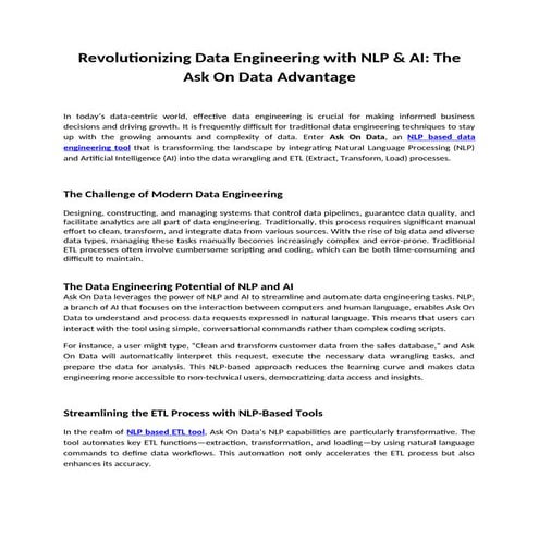 Revolutionizing Data Engineering with NLP & AI The Ask On Data Advantage.docx