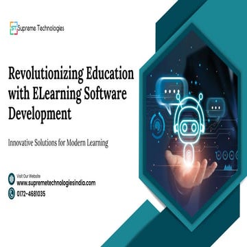 Custom eLearning Software Development by Supreme Technologies | PPT